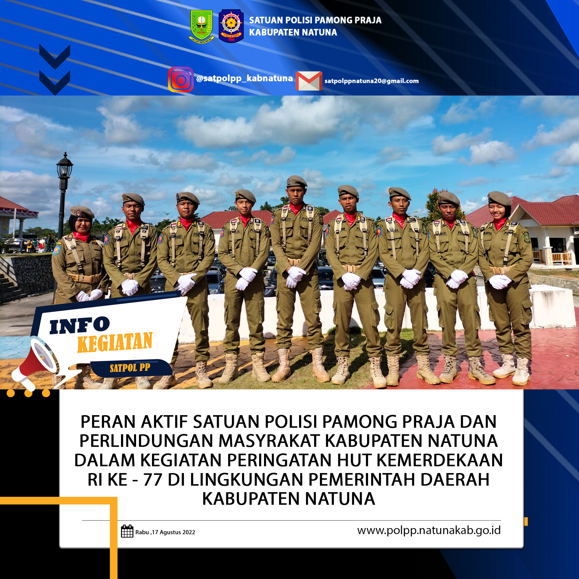 Peran Aktif Satpol PP dan Linmas Kabupaten Natuna Dalam Rangka ...